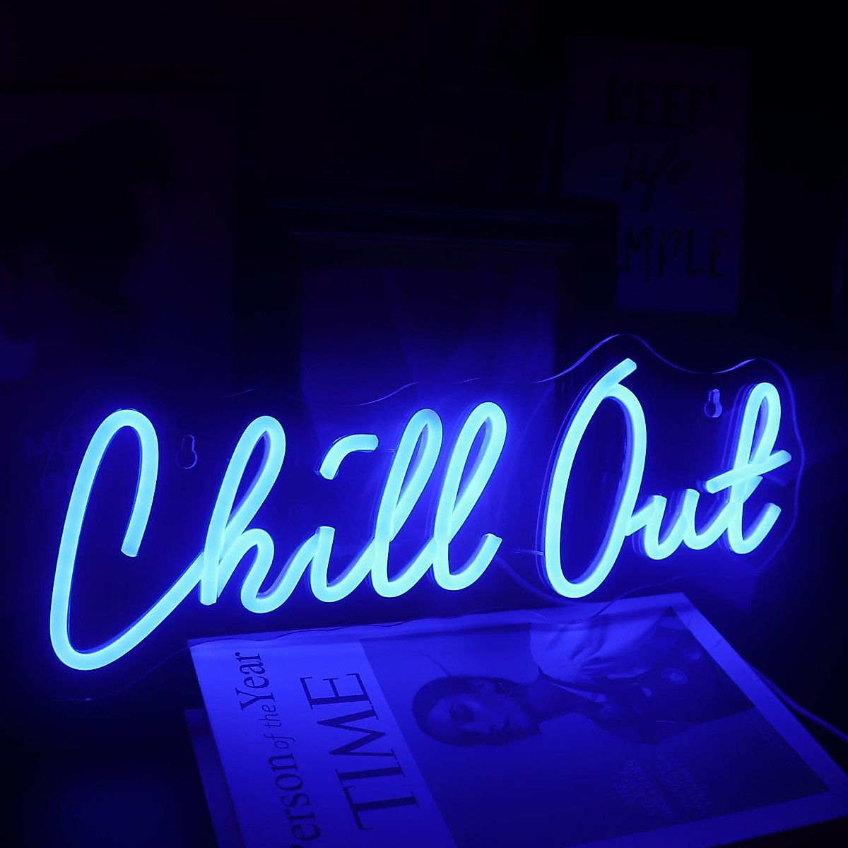 Nordstylee Neon Lips Light Signs, Led Lips Night Lights Decor Lights for Kid's Gift, Wall, Birthday Party, Christmas, Wedding Decoration(Blue)