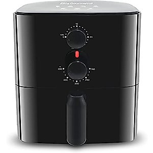 Elite Gourmet EAF-3218 Personal 1.1Qt. Compact Space Saving Electric Hot Air Fryer Oil-Less Healthy Cooker, Timer & Temperature Controls