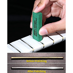 Baroque Fret Erasers for Guitar, Fret Polishing Cleaner, Frets Polish Tools Kit, Clean Fret Wire/String/Metal, Set of 3 (180& 400& 1000 Grit)