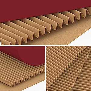 EYMPEU 12x9x4 Inches Gift Boxes Set of 20 Red Corrugated Cardboard Mailing Gift Wrap Boxes with Lids, Christmas Gift Wrapping, Small Business, Literature, Mailer