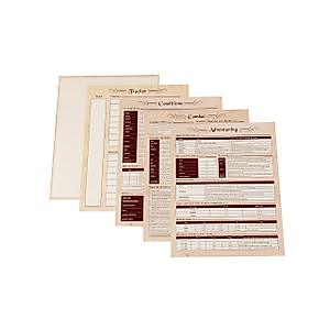 Hexers Game Master Screen, Compatible with Dungeons and Dragons, DND DM Pathfinder RPG Role-Playing, 4 Customizable Panels Inserts Included That Slide into The Pouches, Dry Erase Tracker Sheet