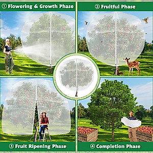 Evoio 6 x 7 FT Blueberry Bush Tomato Fruit Tree Garden Plant Protector Netting Covers with Zipper & Drawstring, Plant Protection Mesh Net Bags for Fruit Tree Flowers (1 Pcs)
