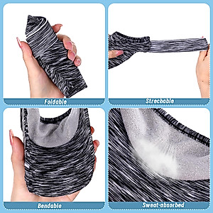 Marrywindix 1 Piece of Grey Sun Visor Hat Stretch Headband Visor Sport Wear Athletic Visor Elastic Visor Cap for Women and Men