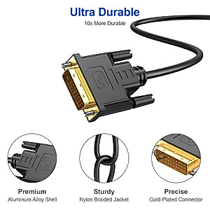 URELEGAN DVI Cable 3FT 10Pack, DVI to DVI-D 24+1 Dual Link Cable Male to Male Digital Video Monitor for HDTV, Gaming, Monitor, Projector