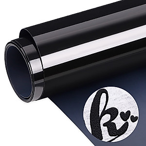 WRAPXPERT Puff Vinyl Heat Transfer Black 3D Puffy HTV Iron on Vinyl for Tshirts,Easy Cut/Transfer Foaming HTV Roll for Heat Press,Clothing,10" x5ft