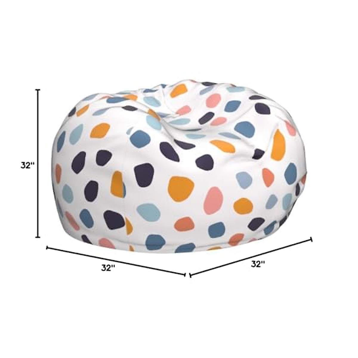 Nobildonna Stuffed Animal Storage Bean Bag Chair Cover Only for Kids Girls Toddler, Large Beanbag Chair Without Filling for Organizing Children Soft Plush Toys