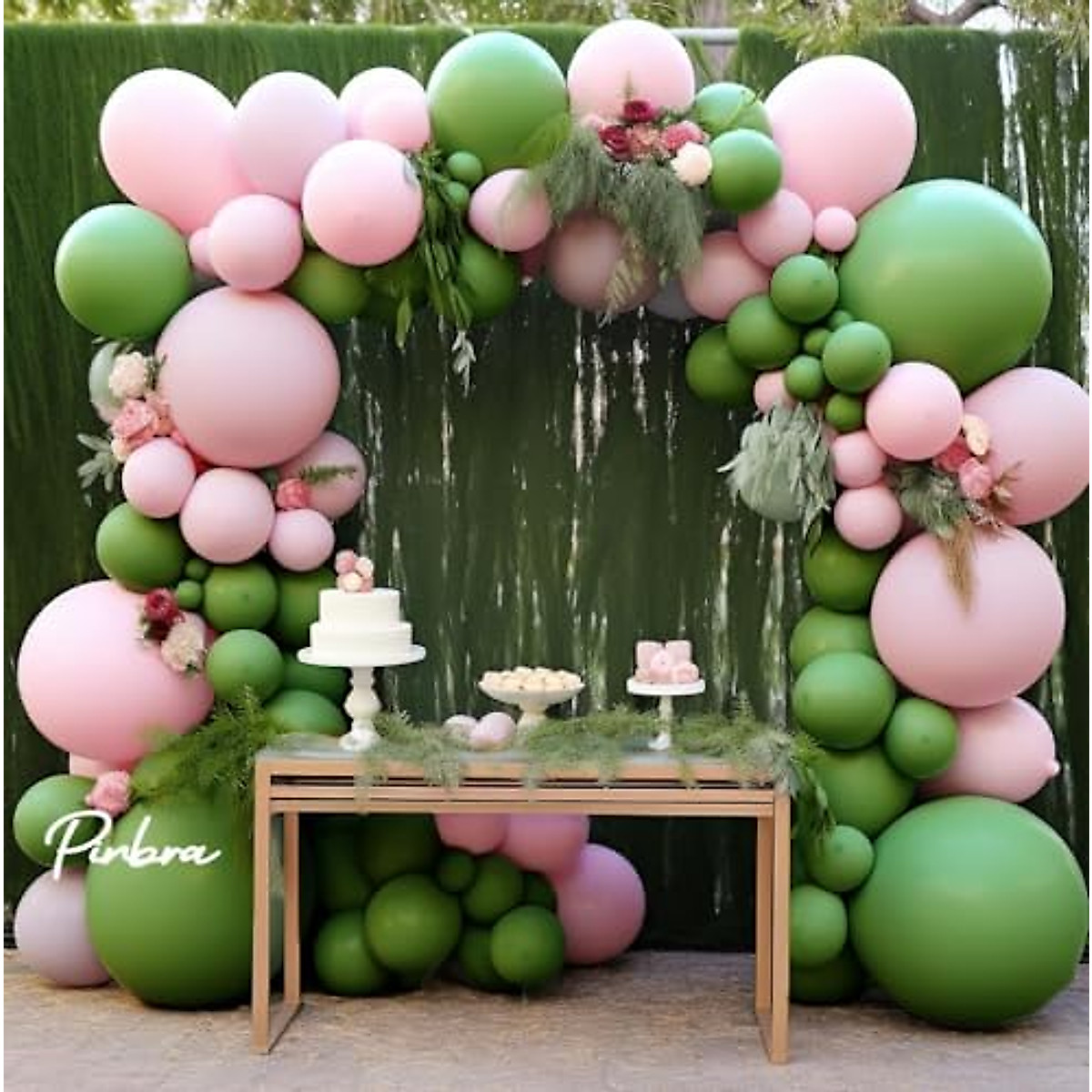 Double Stuffed Olive Green Balloon Garland Kit - Sage Green Balloons Different Sizes 18/12/5 Inch for Baby Shower Birthday Tropical Jungle Safari Theme Party Decoration