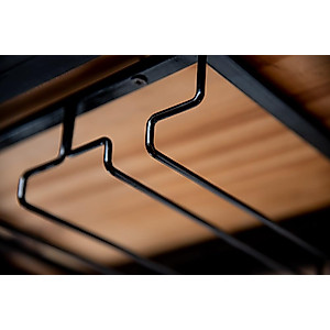 Set of 1 Wine Glass Holder and 1 Drying Mug Hook - Wine Glass Rack for Easy Storage and Organization - Stylish and Sturdy Wine Glass Rack Under Cabinet - Enjoy Your Wine Glass Hooks!