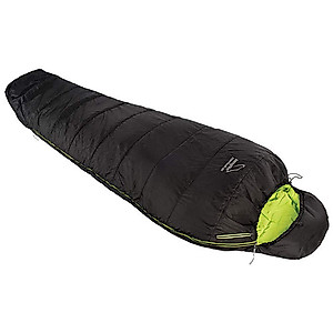 Peregrine Contour 30 Degree, 3 Season, Lightweight, Cold-Weather, Mummy Sleeping Bag with Stuff Sack for Camping, Backpacking and Hiking, Black