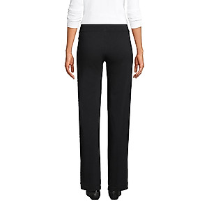 Lands' End Womens Starfish Straight Pants Black Regular Medium