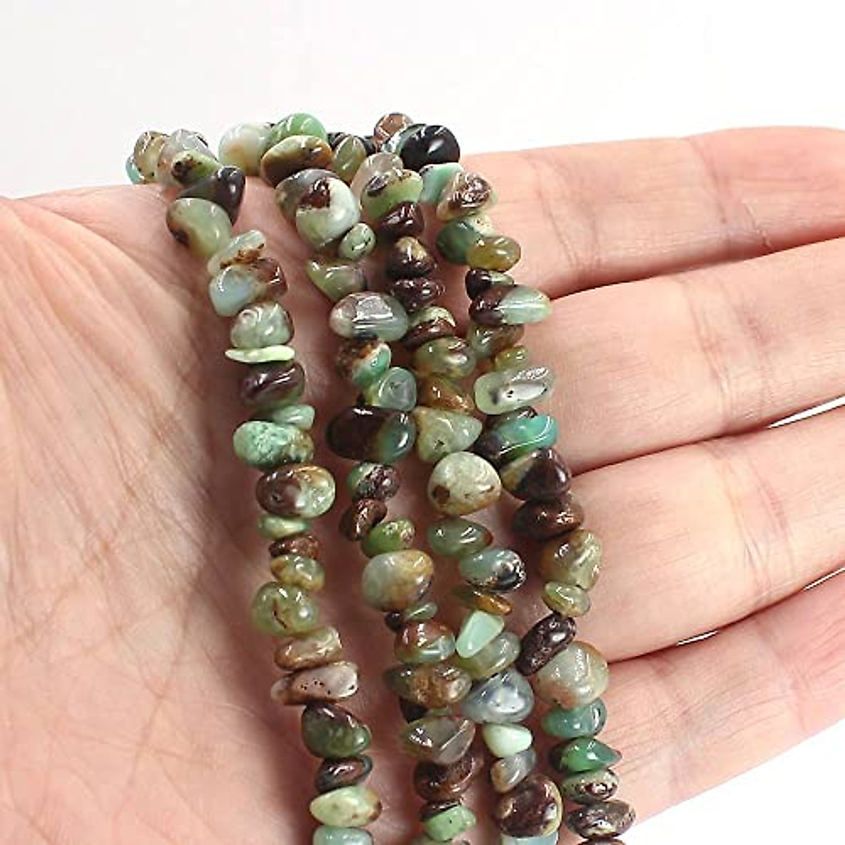 SR BGSJ Jewelry Making Natural 6-8mm Freeform Australian Jade Chips Gemstone Loose Spacer Loose Craft DIY Beads Strand 34'