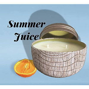 My Sweetheart Fruits and Sugared Citrus Scented Soy Wax Candle for Home Vul-Caa-Nu | 8oz 2 Wicks Recyclable Tins | Non Toxic Aromatherapy