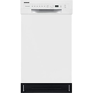 Frigidaire 18 in. ADA Compact Front Control Dishwasher in White with Dual Spray Arms, 52 dBA, includes room-of-choice delivery