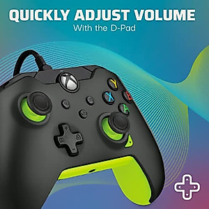 PDP Wired Xbox Game Controller - Licensed for Xbox Series X|S/Xbox One, Dual Vibration Gamepad, App Supported - Electric Black/Yellow (Amazon Exclusive)