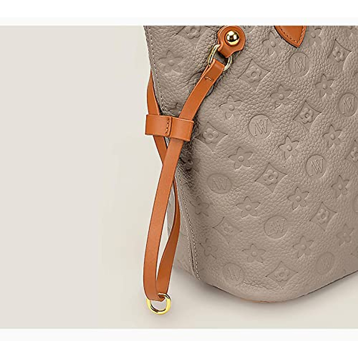 MBETA First Layer Cowhide Tote Bag Women's Fashion Casual Large Capacity one Shoulder Shopping Bag Retro Embossing Handbag