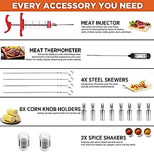 Commercial Chef Barbeque Grill Accessories for Outdoor Grill - Grilling Accessories - BBQ Grill Set - Grilling Gifts for Men - Birthday Gifts for Men - BBQ Smoker Accessories - BBQ Accessories - 25 PC