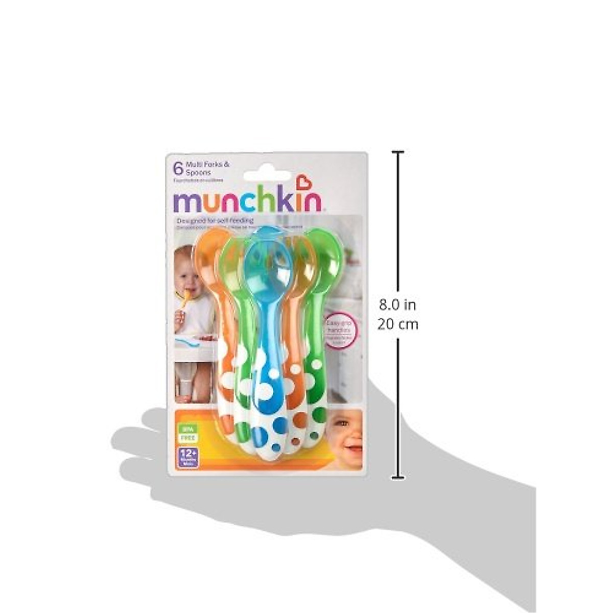 Munchkin Multi Toddler Forks and Spoons, 6 Pack