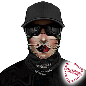 Skull Face Mask Protection Seamless 3D Tube Mask Bandana for Men Women Durable Thin Breathable Skeleton Mask Motorcycle Riding Biker Fishing Cycling Sports
