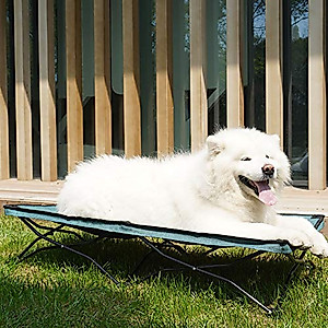 maxpama Folding Outdoor Raised Elevated Cooling Dog Cot Beds for Large Dogs, Camping Portable Pet Beds Durable and Breathable Travel Sleeping Cot with 47 Inches Long, Indoor or Outdoor Use