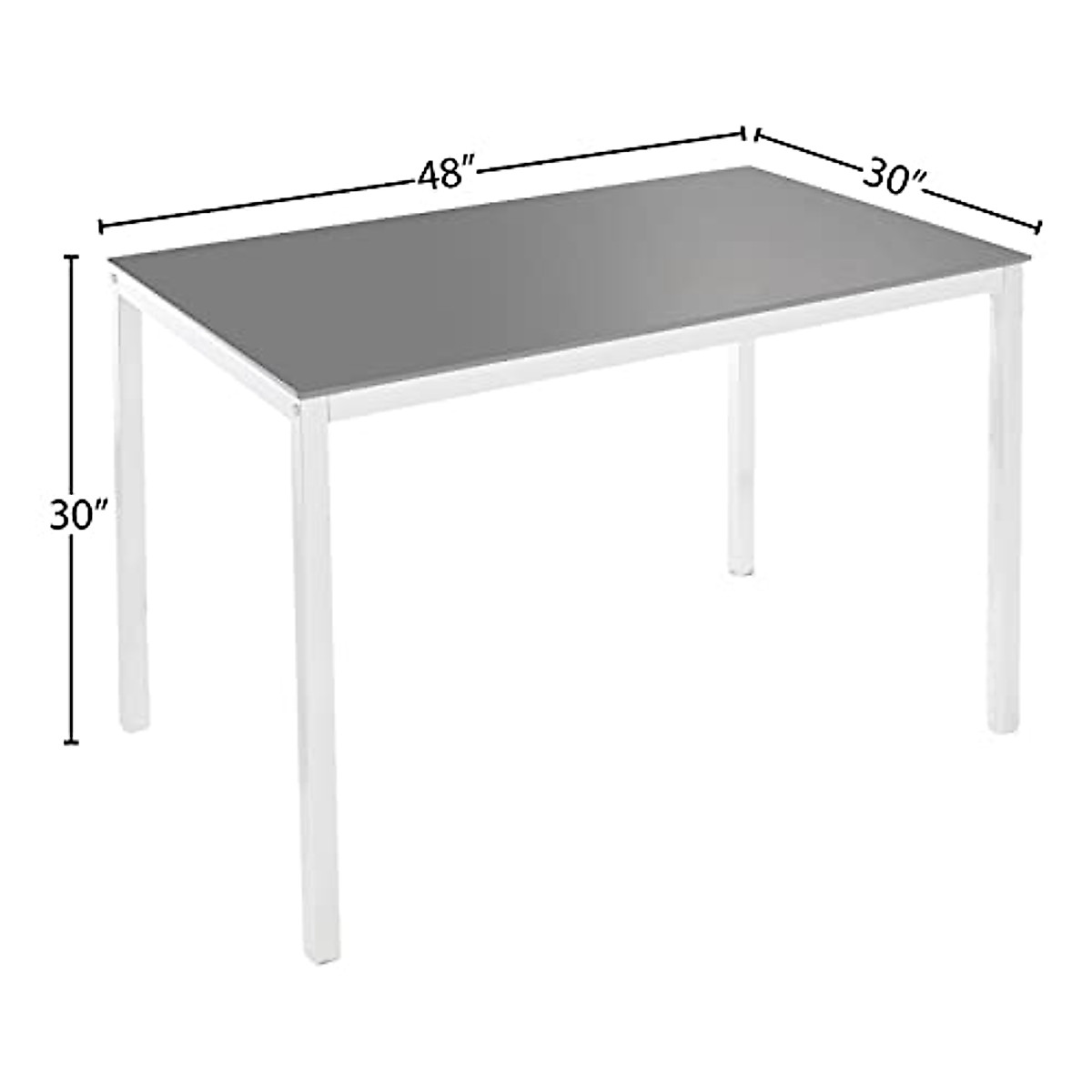 InRoom Designs Kings Brand Furniture - Rectangle Modern Dining Table with Glass top, Chrome Base,