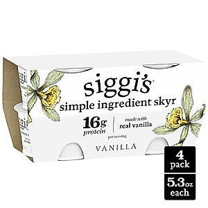 Siggi's Vanilla Non Fat Yogurt 4 Pack, 21.2 OZ