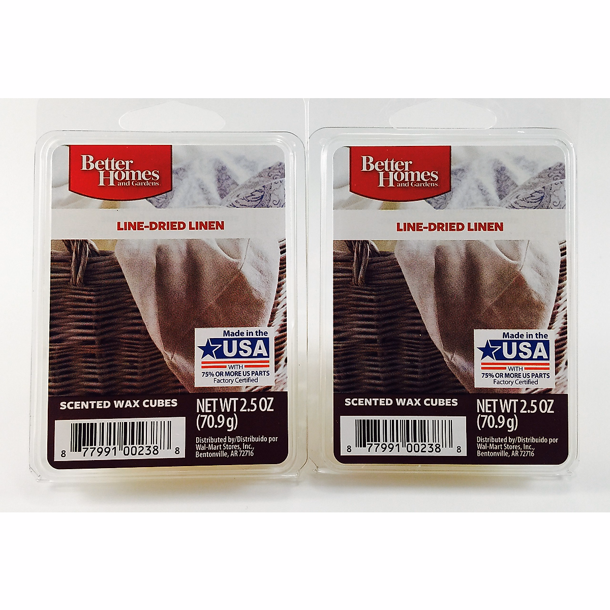 Scentsationals and Better Homes and Gardens Wax Melts for Wax Melt Warmer 2.5 oz - 2 Packs (2.5, Linen Dried Linen)