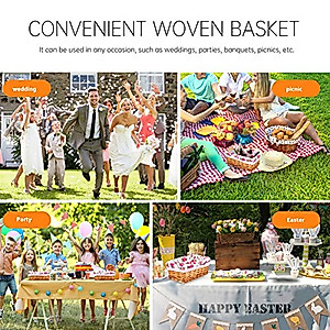 Hemoton Woven Basket Rattan Storage Bin Seagrass Wicker Basket with Floral Fabric Liner Dedsktop Sundries Container Weaving Jewelry Cutlery Organizer