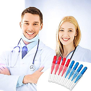 150 Pieces Interdental Brush Toothpick Tooth Flossing Head Oral Interdental Brush Flosser Toothpick Cleaners Tooth Cleaning Tool (Red, Blue,0.1 Inch, 0.12 Inch)