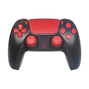 WPS Replacement Clip Shell Touch Pad Thumbsticks Dpad R1 L1 Trigger Buttons w/Accent Rings Set for PS5 Playstation Controller (Glow in the Dark)