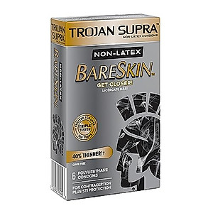 Trojan Supra Lubricated, 6 Count