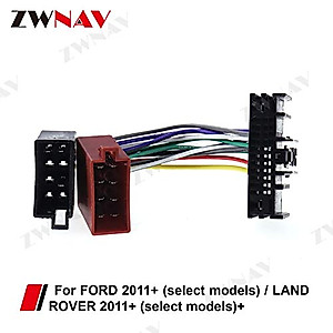 ZWNAV ISO Car Radio Wire Cable Wiring Harness Stereo Adapter Connector Adaptor Plug Power and Loudspeaker Fit for Ford 2011+ (Select Models), for Land Rover 2011+ (Select Models)