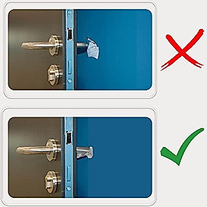 Clear Door Stopper Wall Protector (4 Pcs), Silicone Door Handle Stoppers, Noise Canceling from Door Knobs, Silicone Clear Door Bumper, Door Knob Wall Shield, Shock Absorbent Wall Protector