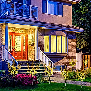 Neporal Solar Garden Lights Outdoor Decorative, Solar Flowers Lights Dusk to Dawn, Solar Garden Stake Lights Waterproof IP65, Solar Powered Flower Lights for Patio, Garden, Yard, Lawn, Pathway