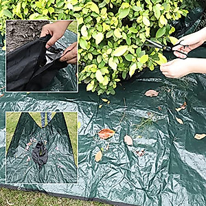 Landscape Pruning Tarp Shrub Trimming Tarps with 0-24" Hole for Patio Yard Garden, Pruning Trees Tarp, Pruning Drop Cloth, Leaf Tarp, 1Pcs Portable Bag