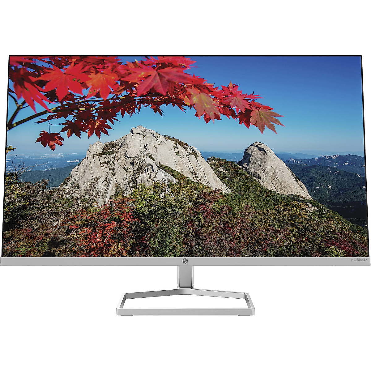 HP M27fd FHD 65w USB-C Monitor - Works With Chromebook - Computer Monitor with 27-inch IPS Display(1080p)- Eyesafe & 99% sRGB - AMD Freesync- HDMI, VGA & USB-C (Renewed), Silver