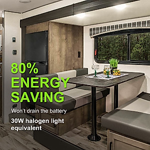 Dream lighting 12V Ceiling Light Fixtures RV Camper Interior Dome Ligh Soft White Lighting 3500K Pack of 6