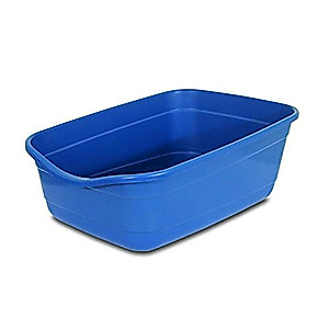 Petmate Cat Litter Box - High Capacity, Open Litter Box for Large Cats - Blue