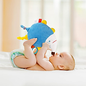 Inbeby Baby Crib Stroller Toys, Infant Car Seat Toys 0-6 Months Multi Functions, Plush Rattle Sensory Hanging Toys with C-Clip, Newborn Infant Baby Girl Boy Gift Toy 0 3 6 12 Month