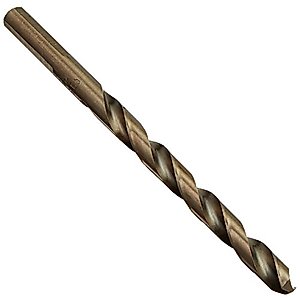 BOSCH CO2144 1-Piece 17/64 In. x 4-1/8 In. Cobalt Metal Drill Bit for Drilling Applications in Light-Gauge Metal, High-Carbon Steel, Aluminum and Ally Steel, Cast Iron, Stainless Steel, Titanium