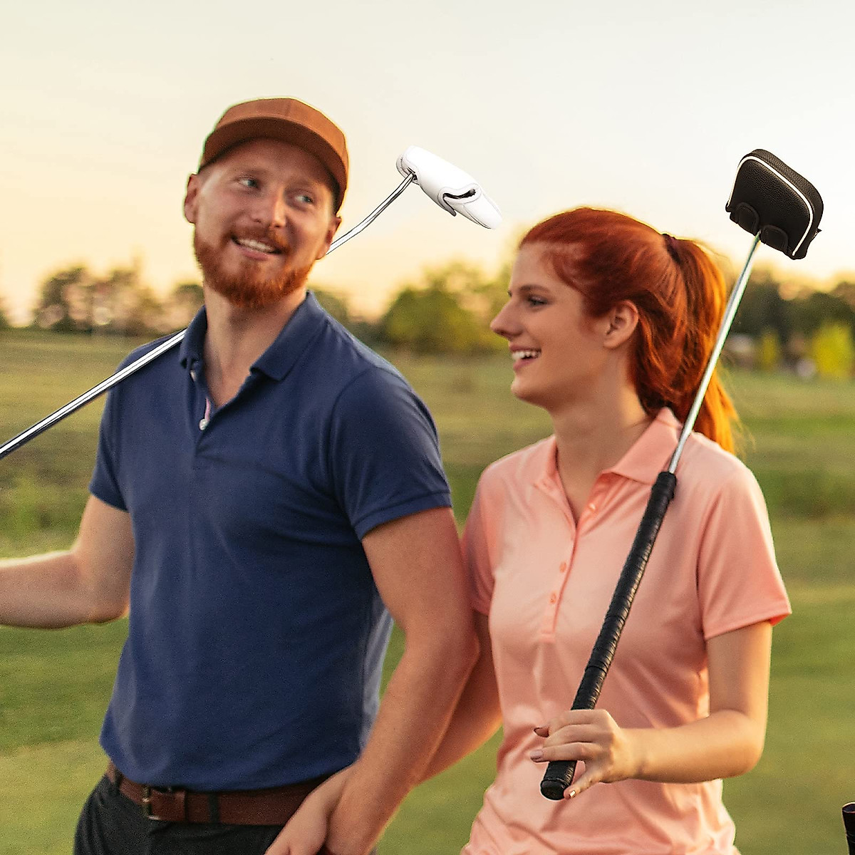 Big Teeth Center Shaft Putter Cover Square Mallet Headcover Golf Club Protector for High MOI Big Size Equipment Model Tour Taylormade Rossa Monza Spider Cleveland Huntington Beach #6