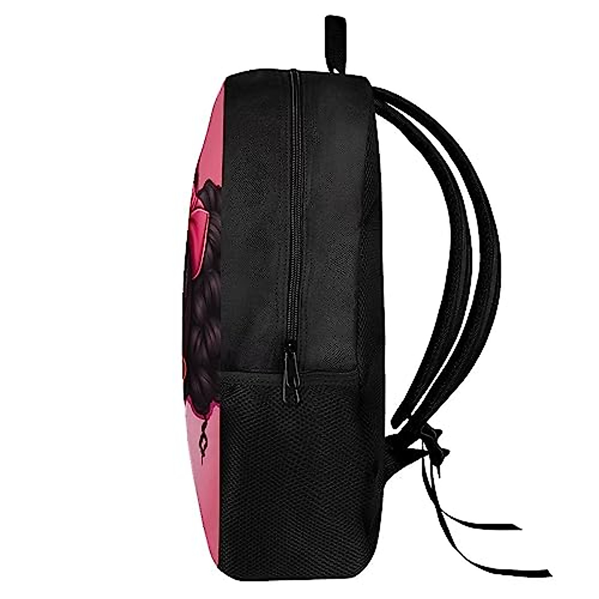 HUIACONG Laugh Afro Girls Backpack American African Girls School Bag Kindergarten Elementary Bookbag Pink Mochilas Escolares Para NiñOs