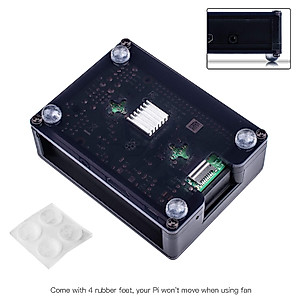 Smraza Case for Raspberry Pi 3 B+ with Fan, RPI Heatsinks, 5V 3A Power Supply for Raspberry Pi 3 Model B+(B Plus), Compatible with Raspberry Pi 3 Model B, Pi 2 Model B (4 Layers Case)