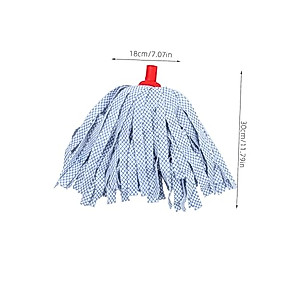 GARVALON 2pcs Mop Replacement Head Commercial Mop Head Cleaning Accessories Commercial Cut End Cotton Mop Clip Style Mop Accessories Cloth Mop Refill Non-Woven Mop Heads Mops
