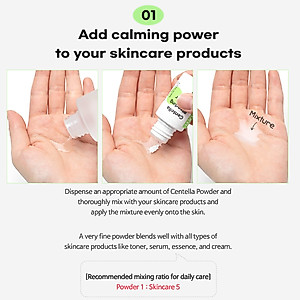 TIAM Centella Blending Powder, CICA Powder, Sebum Control, reduce acne marks, Asiaticoside, Madecassic Acid, Asiatic Acid, 0.35 Oz