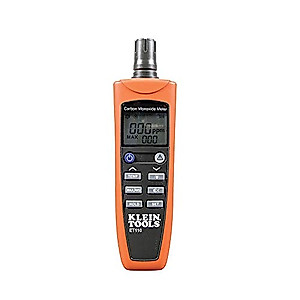 Klein Tools ET110 CO Meter, Carbon Monoxide Tester and Detector with Exposure Limit Alarm, 4 x AAA Batteries and Carry Pouch Included