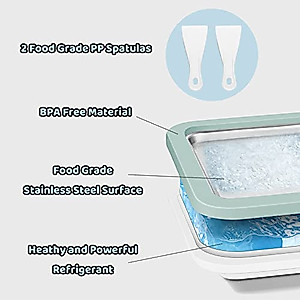JoyMech Ice Cream Roll Maker Rolled Ice Cream Machine, Sweet Spot Pan, Instant Cold Plate, Ideal for Making Rolled Ice Cream Soft Serve Slushies Frozen Yogurt Sorbet and Gelatod (Aquamarine)