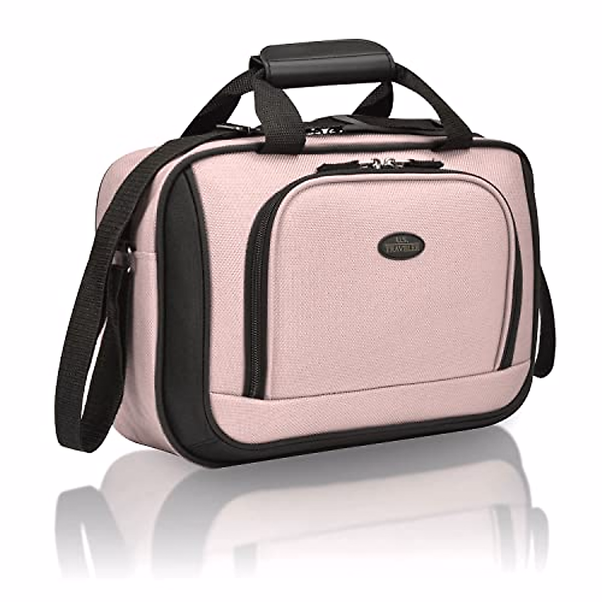 U.S. Traveler Rio Rugged Fabric Expandable Carry-On Luggage Set, Pink, One Size
