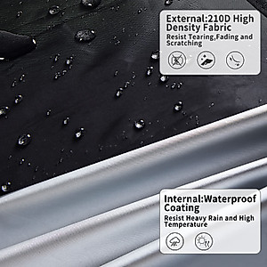 ALSTER Outdoor Chair Covers 2 Pack, Patio Chair Covers(33" L x 34" W x 31" H), Durable and Waterproof Black Furniture Covers for Lounge Deep Seat, Rain Snow Dust Wind-Proof