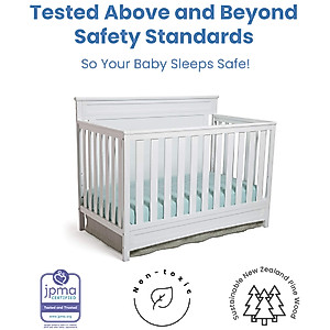 Delta Children Princeton 4-in-1 Convertible Baby Crib, White