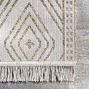 nuLOOM Miriam Striped Indoor/Outdoor Area Rug, 4' x 6', Beige